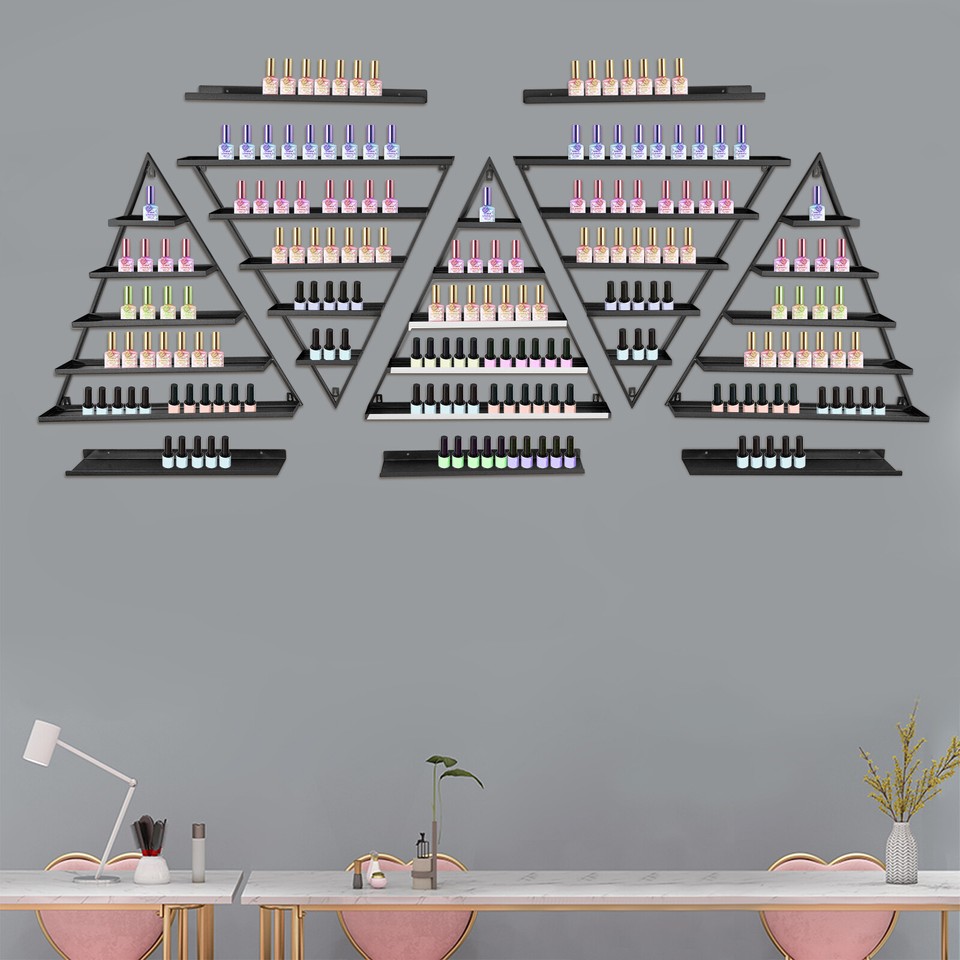 10* Nail Polish Rack Metal Wall Mount Holder Display Hold up to 90 ...