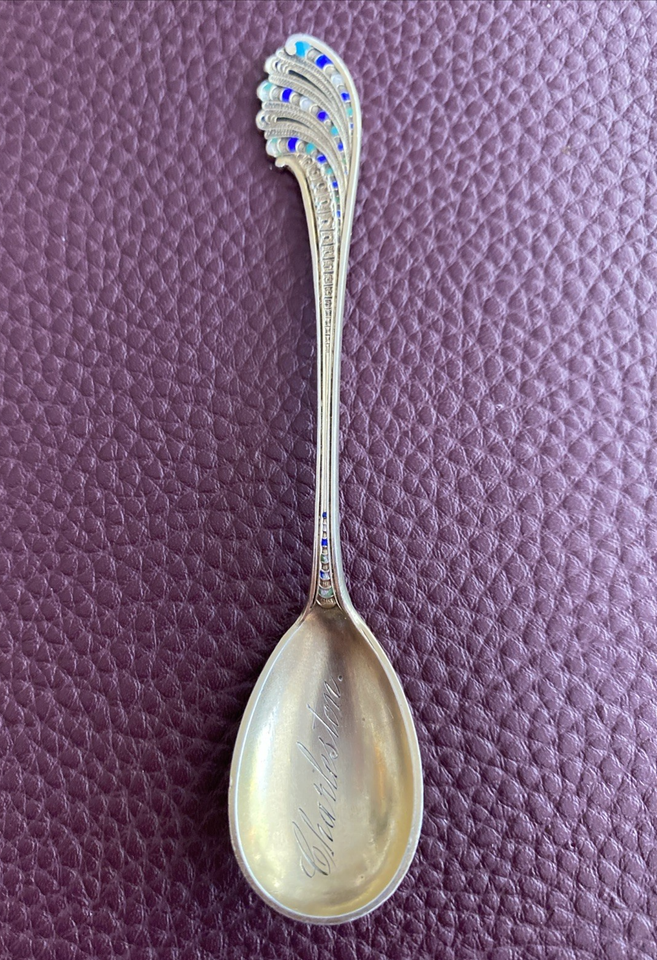 RARE! Charleston South Carolina 4" Sterling Enamel Dots Gold Wash ...