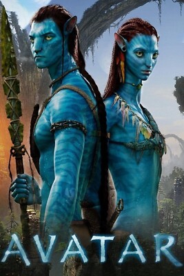 2009 Avatar Movie Poster Print James Cameron Jake Sully Neytiri Trudy 🍿 ...