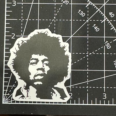 Jimi Hendrix GOAT Rock Guitarist - Iconic Image or Logo Vinyl Decal ...