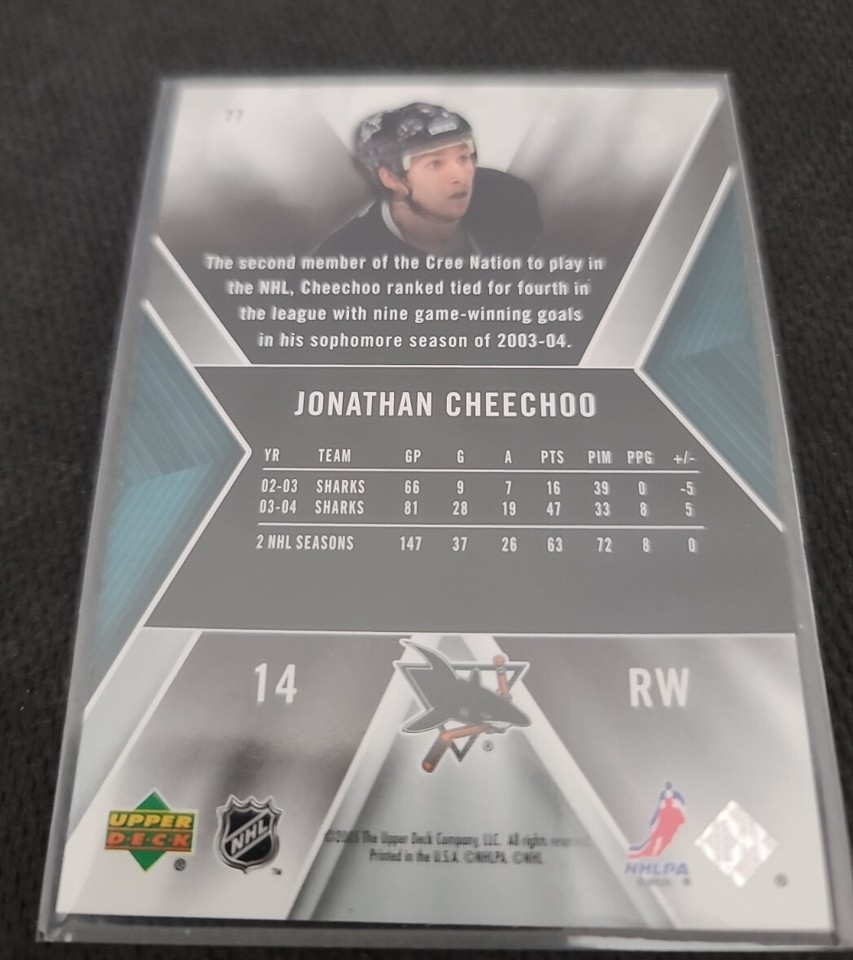 2005-06 SPx Hockey #77 Jonathan Cheechoo | eBay