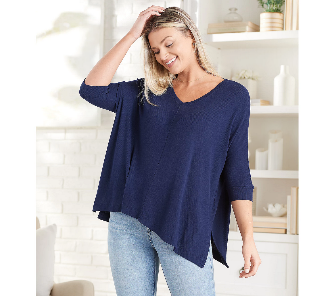 Laurie Felt Regular Fuse Modal Knit Pullover Top-Navy-M/L A471936 NEW ...