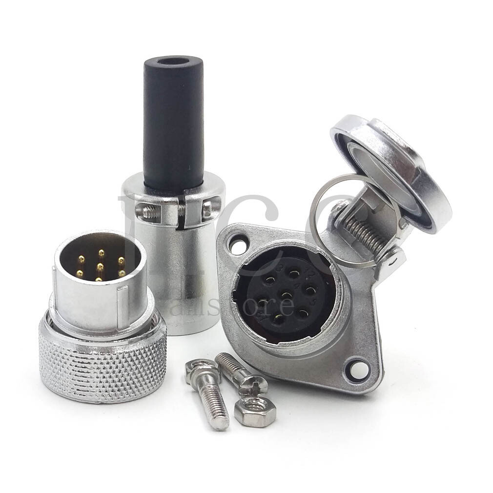 WEIPU WS20 7 pin Aviation Plug + Socket Cable Connector Panel Mount Male Female | eBay