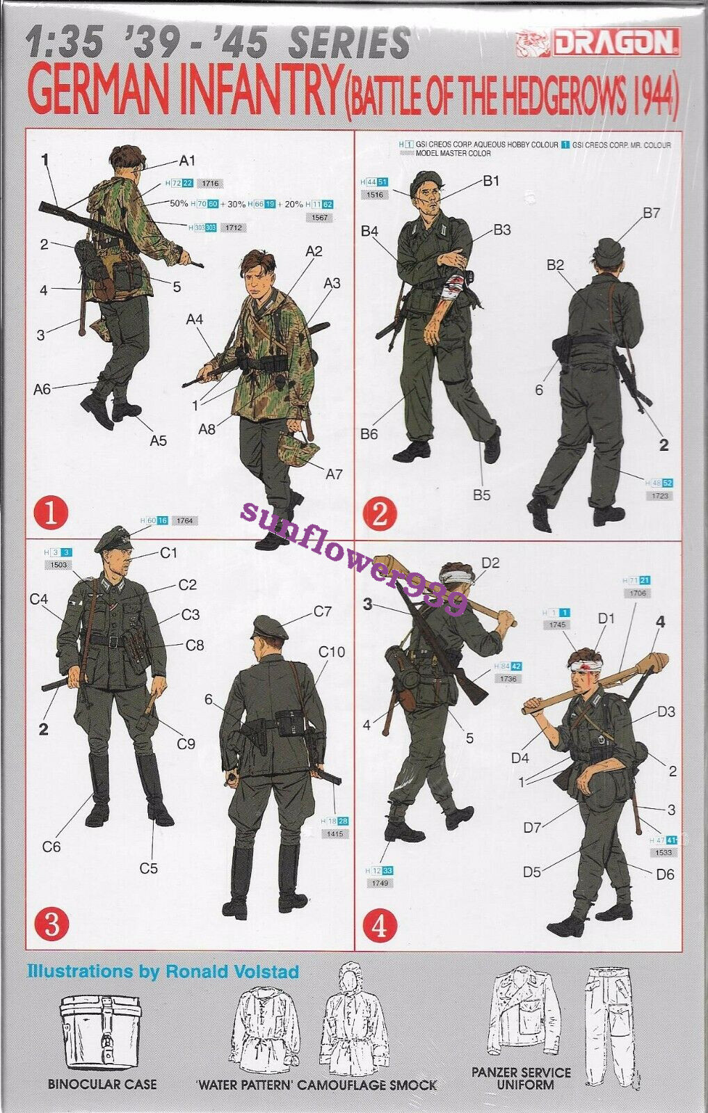 Dragon 6025 1/35 German Infantry, Battle of the Hedgerows 1944 Model ...