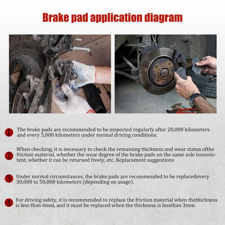 Front & Rear Brake Pad Set For Polaris General 1000/4 1000/XP 1000 2016 ...