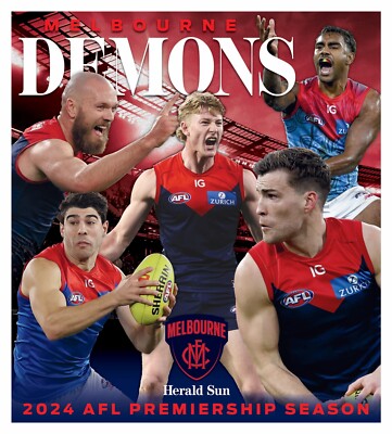 2024 MELBOURNE DEMONS AFL FOOTBALL team poster,FREE POST,BIG 420mm ...