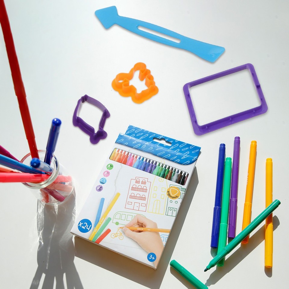 32 Pcs Kids Diy Tools Toys Triangular Circular Plasticine Moldss | eBay ...