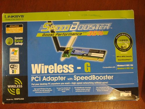 Linksys Wireless G PCI Adapter with SpeedBooster WMP54GS New Sealed | eBay