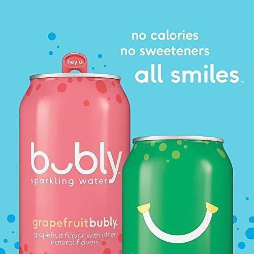 Bubly Sparkling Water, Tropical Thrill Variety Pack, 12 fl oz Cans (18 ...