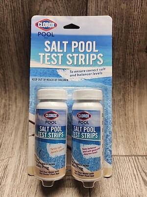 Clorox Pool&Spa Salt Pool Test Strips 10 Salt level, 25 6-way test ...