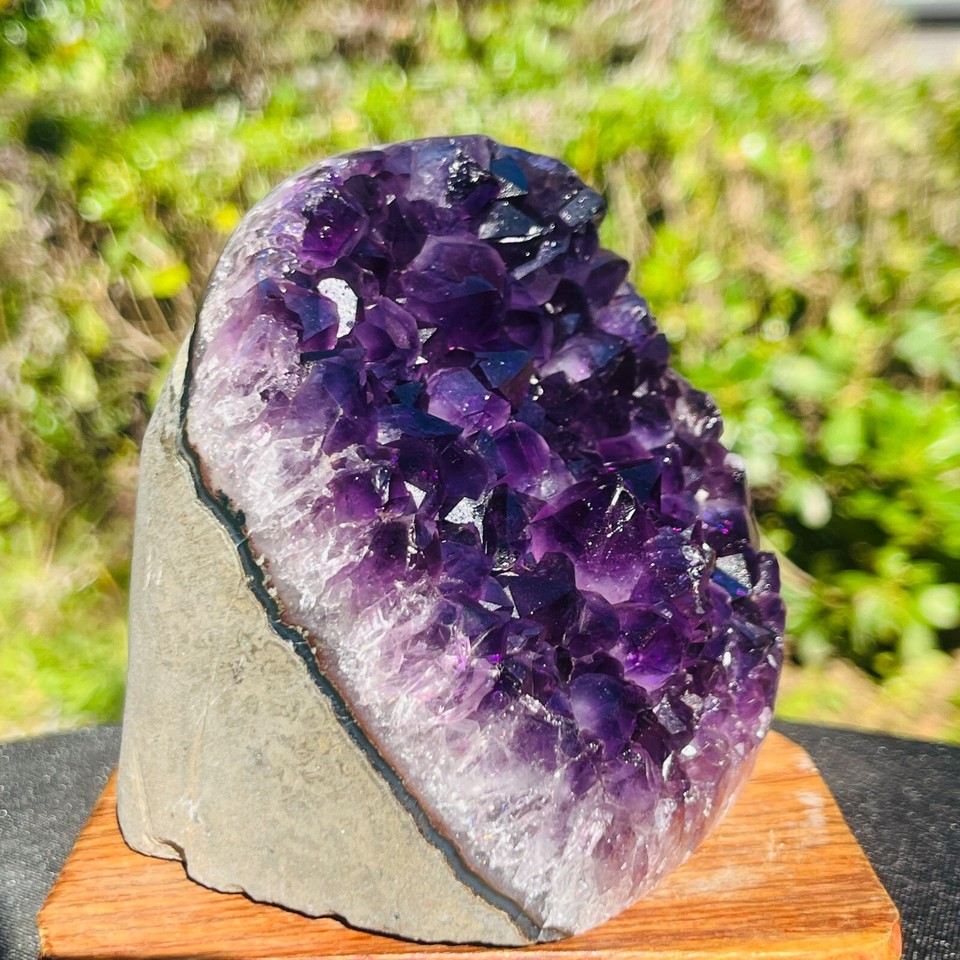 2.17LB Top Natural Amethyst Uruguay Cave Crystal Cluster Gemstone Geode ...