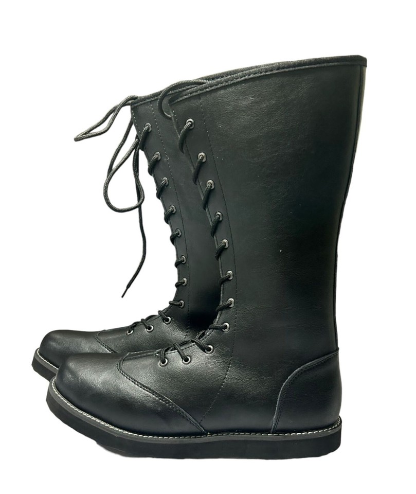 Pro Wrestling Boots, Handmade, 100% Pure Leather, Black Color ...