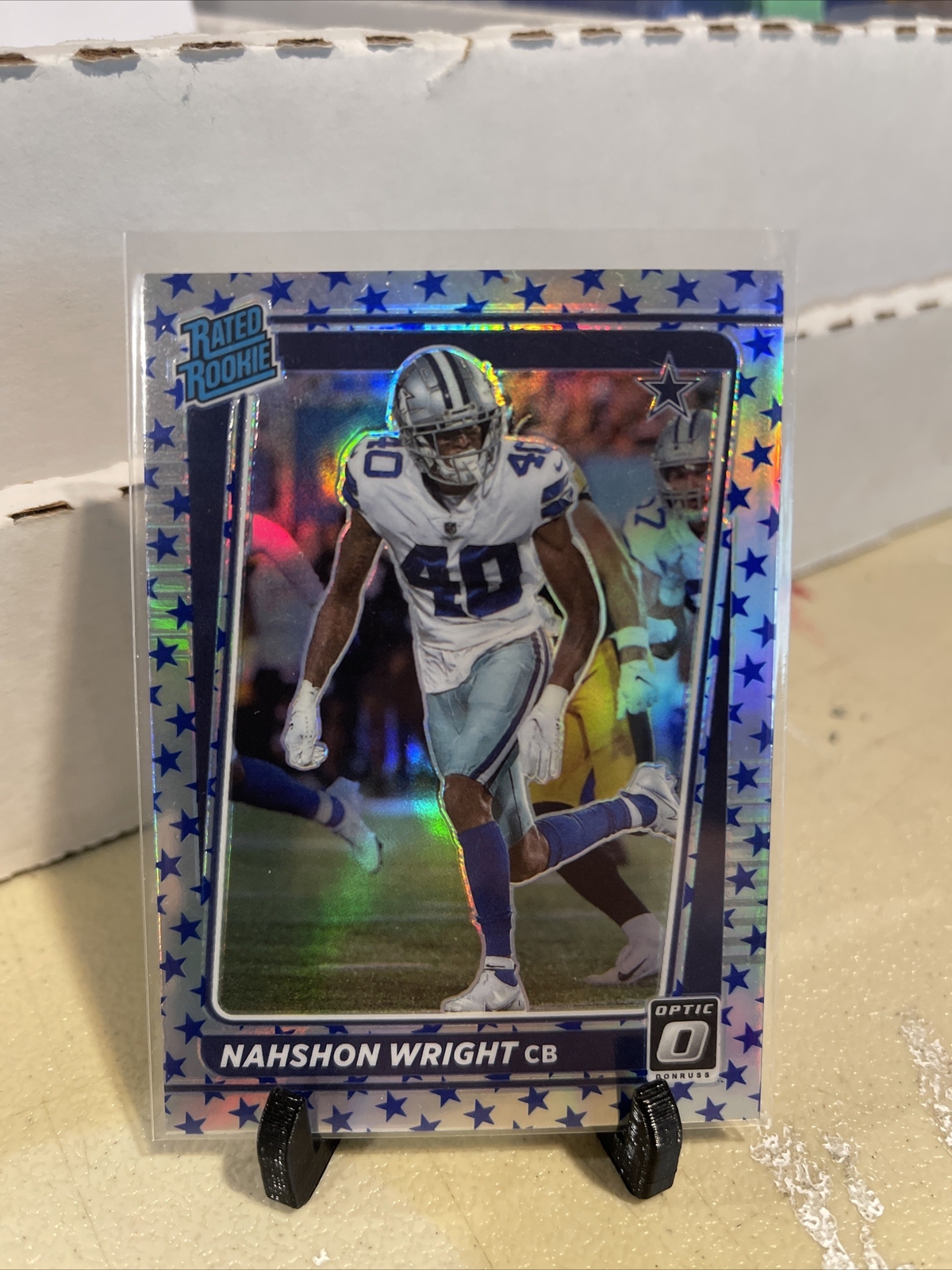 Nahshon Wright 2021 DONRUSS OPTIC RATED ROOKIE Holo Stars SP Dallas ...