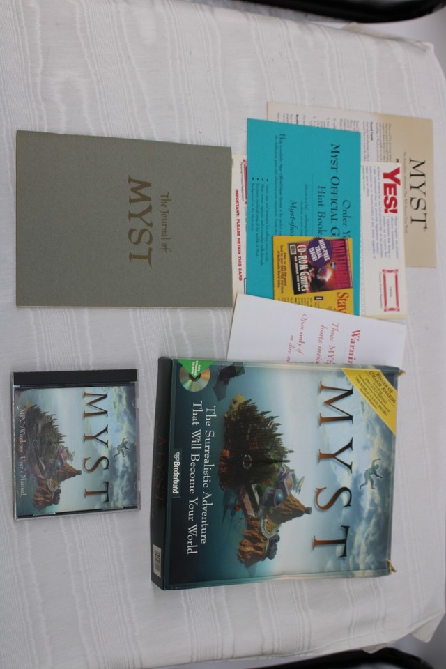 1994 Myst Big Box Broderbund Windows PC CD-ROM Game COMPLETE! FREE ...