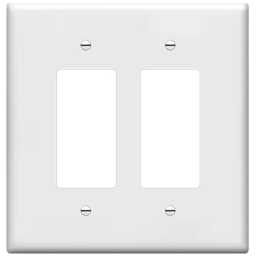 Double Decorator Switch Cover, Two Outlet Wall Plate, Oversized 2-Gang ...
