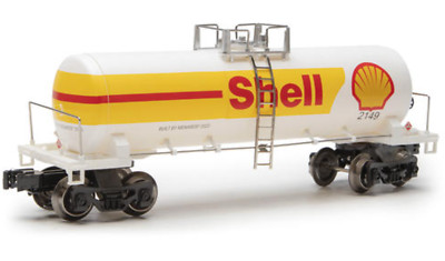 O Gauge Modern Unibody SHELL Tank Car with Metal Safety Rails Train Car ...