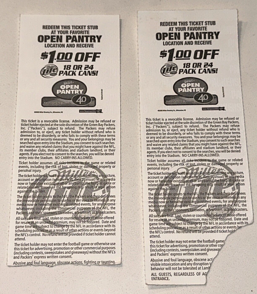 Packers Saints Lambeau Field Favre x (3) Brees x (2) TDs NFL Ticket ...