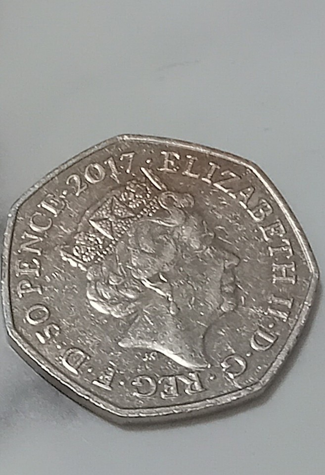Extremely Rare and Hard to Find 50p Peter Rabbit Coin 2017 Circulated ...
