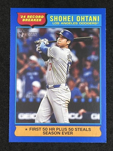 2025 Topps Heritage Shohei Ohtani 50/50 Blue Parallel Sports Card ...