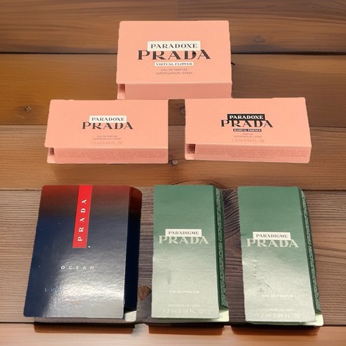 Prada Luna Rossa Cologne Perfume Collection 5pc Sample Vial Spray Set ...