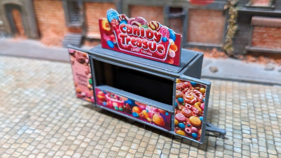 Carnival Booth " Candy Shop " Fair Funfair Candy Stand As H0 Kit 1:87 ...