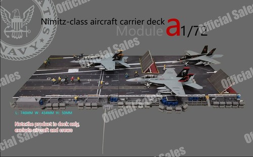 1/72 Scale Nimitz Class Aircraft Carrier Deck All Module A Finished | eBay