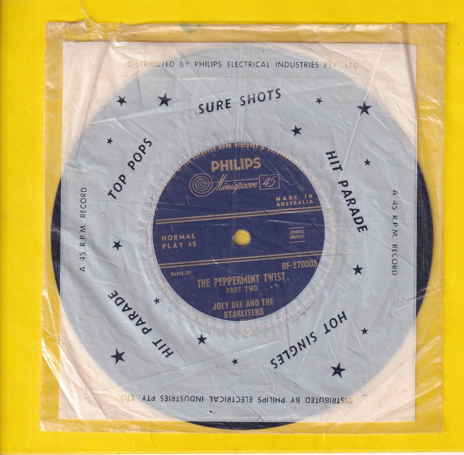 Joey Dee & The Starlighters 45rpm single - Peppermint Twist / Part Two ...