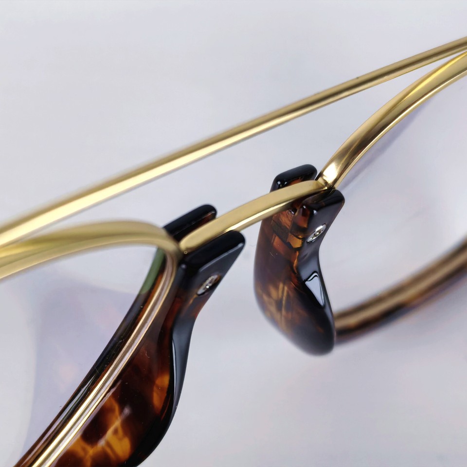 Vintage TR90 Eyeglass Frames Half Rim Spectacles Women Men Retro Metal ...