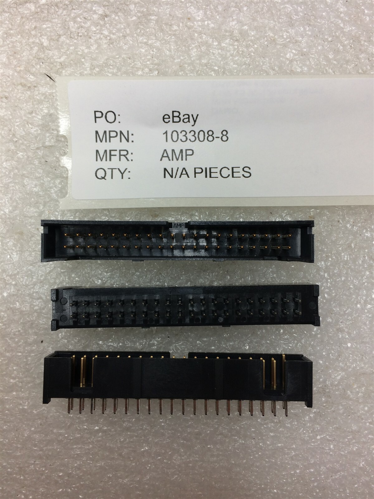 103308-8 AMP CONN HEADER VERT 40POS 2.54MM 4 PIECES | eBay