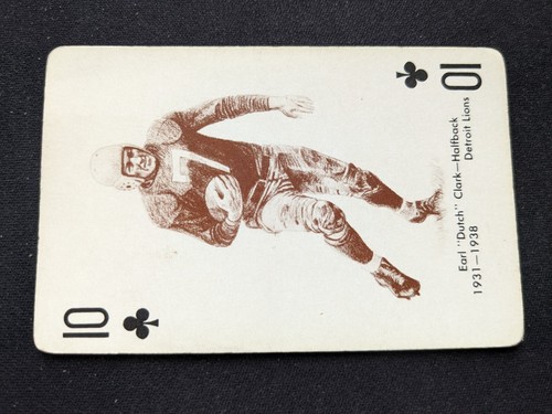 1963 Stancraft Playing Card # 10C Earl Clark (HOF) - Detroit Lions (VG ...