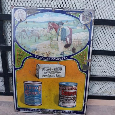 Old enamel sign COOPER POWDER Argentina | eBay