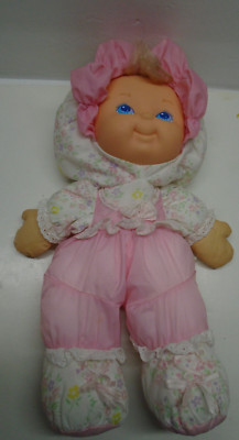 Fisher Price Puffalump Kids Girl Doll Pink Flowers Blond Hair Blue Eyes ...