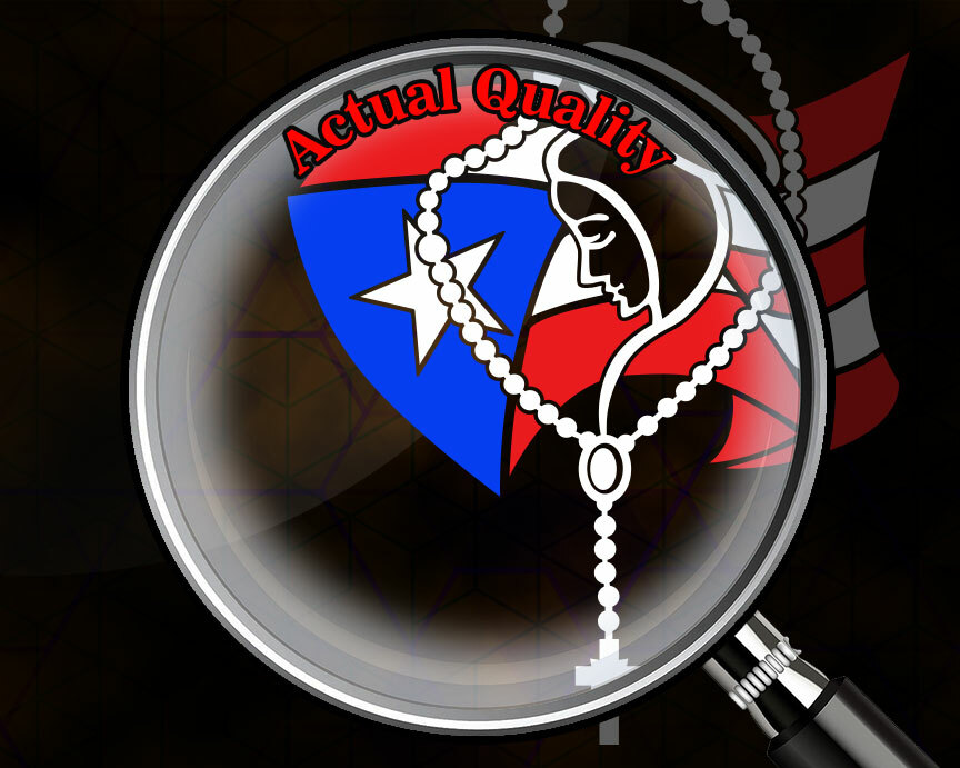 Puerto Rico Flag Catholic Rosary Beads 6.5"H Mother Mary Vinyl Car ...