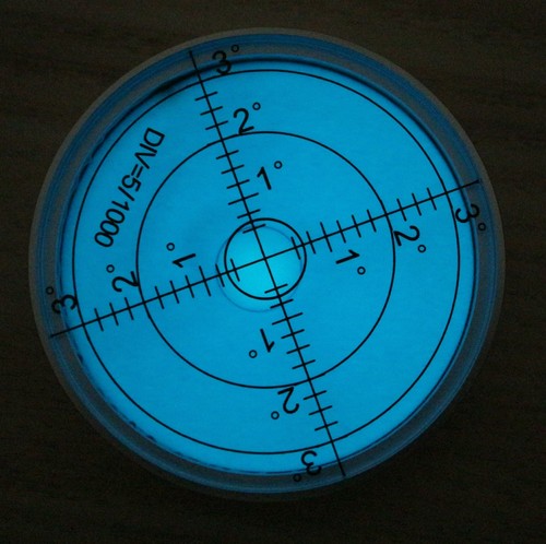Luminous Spirit Bubble Level, Metal Housing, Bulls Eye Bullseye Vial ...