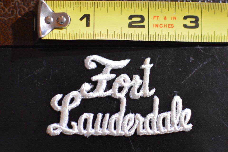 City Name Text Cursive Script Iron-on Vintage Clothing Patch Travel ...