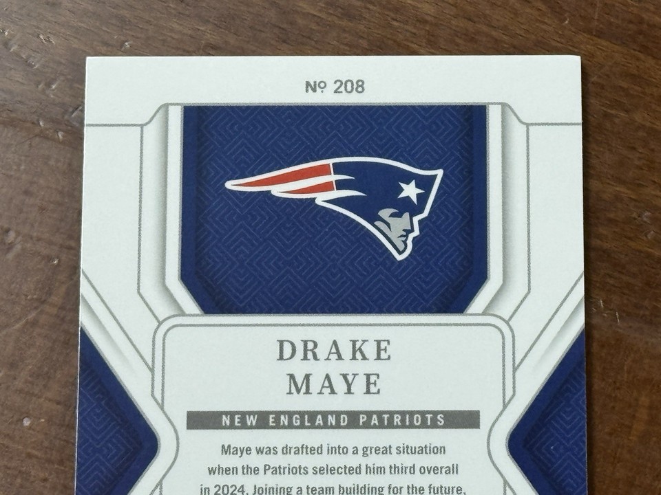 2024 Panini National Treasures Drake Maye 4 color ROOKIE PATCH /99 RC ...