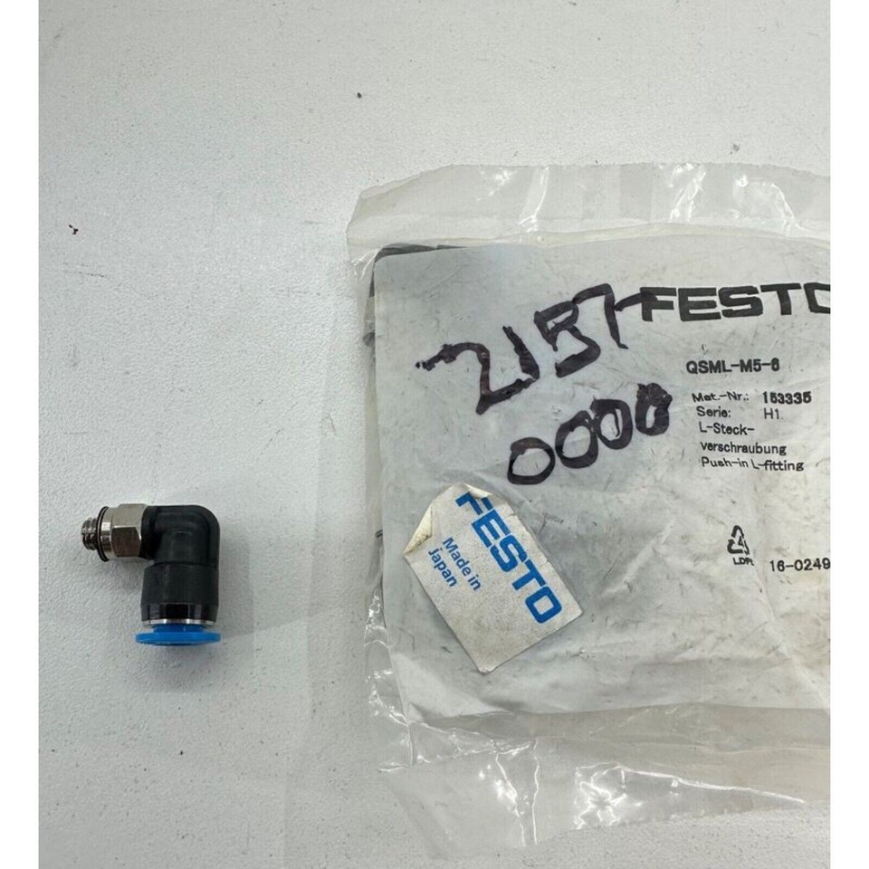 10 PCS New Festo 153335 QSML-M5-6 Push-in L-fitting | eBay