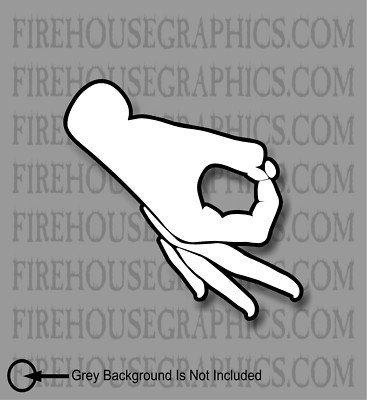 Circle Punch Gotcha You looked Game Hand Meat Cock Gazer Vinyl Sticker ...