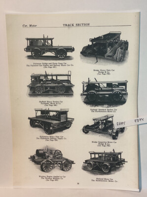 1921 RAILROAD SECTION MOTOR CAR VELOCIPEDE GANG CAR INSPECTION & HEAVY ...