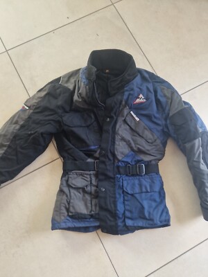 Roleff Motorradjacke Gr. M mit Protektoren Scotchlite 3M Windtex Blau ...