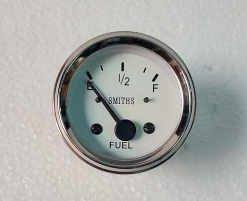 SMITHS FUEL GAUGE WHITE CHROME REPLICA white | eBay