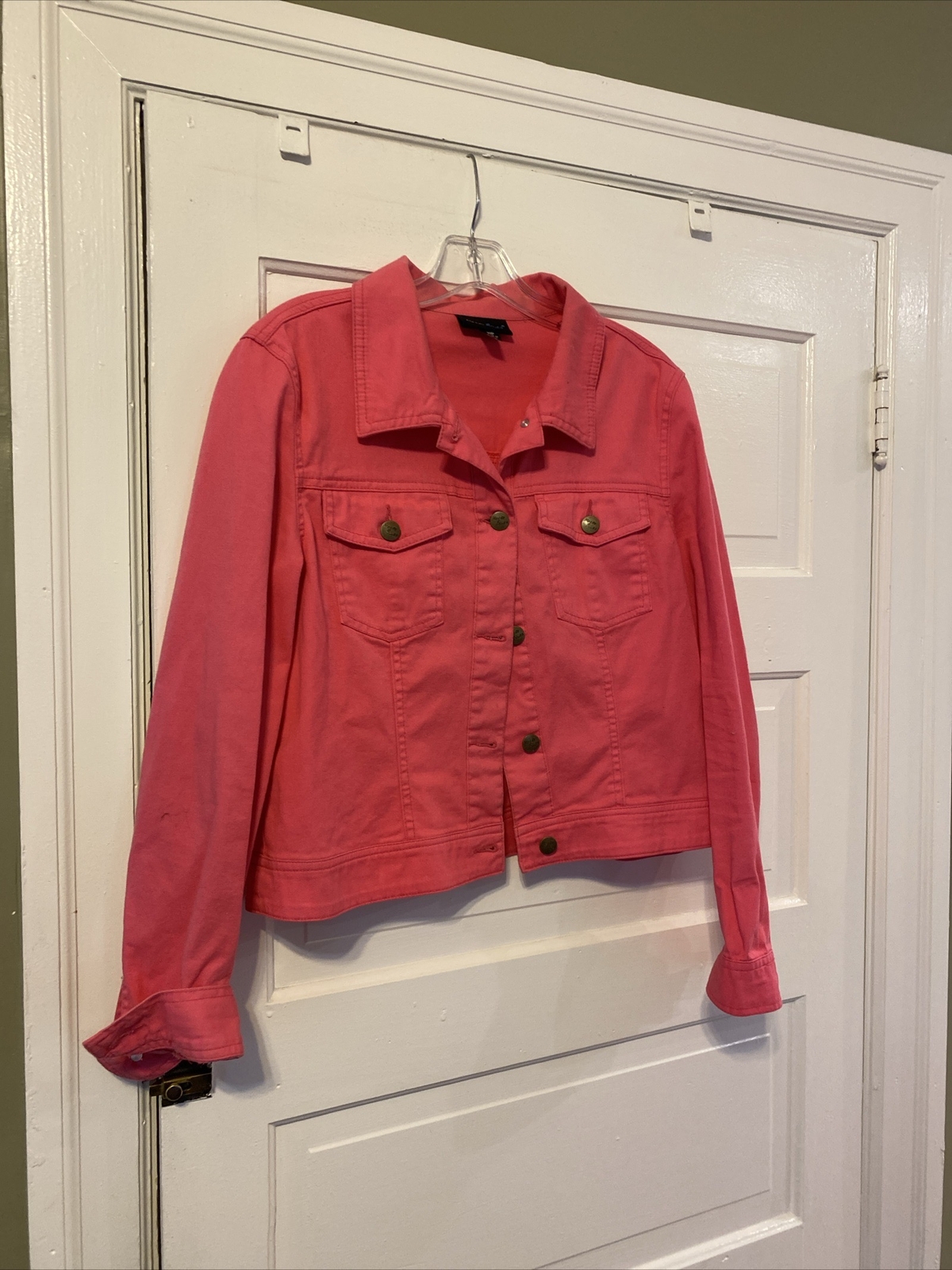 Metro Blues Ladies Pink Long Sleeve Button-up Jacket Size 10P Cute | eBay