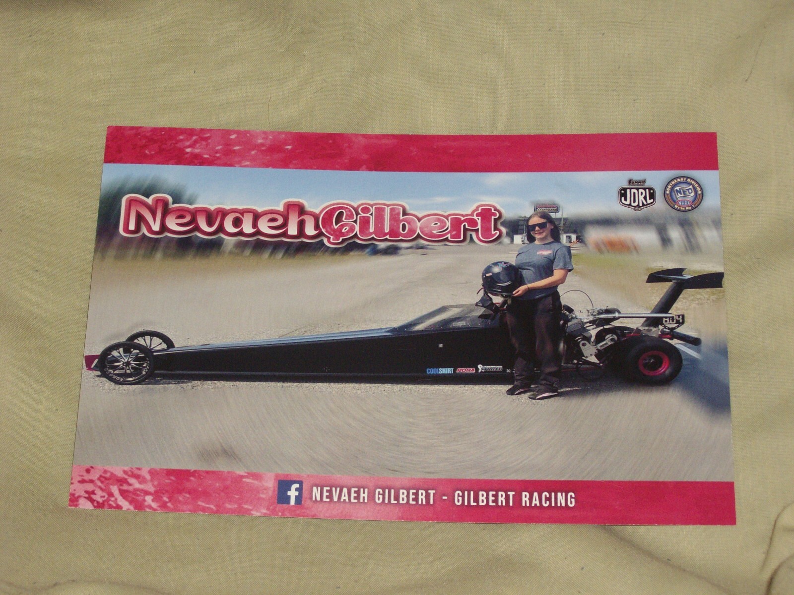 2024 NEVAEH GILBERT JUNIOR DRAG RACING LEAGUE NHRA POSTCARD | eBay