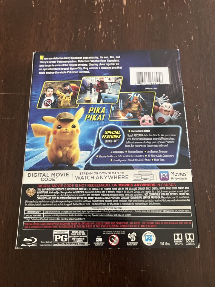 Pokemon Detective Pikachu (Blu-ray, 2019) 883929668458 | eBay