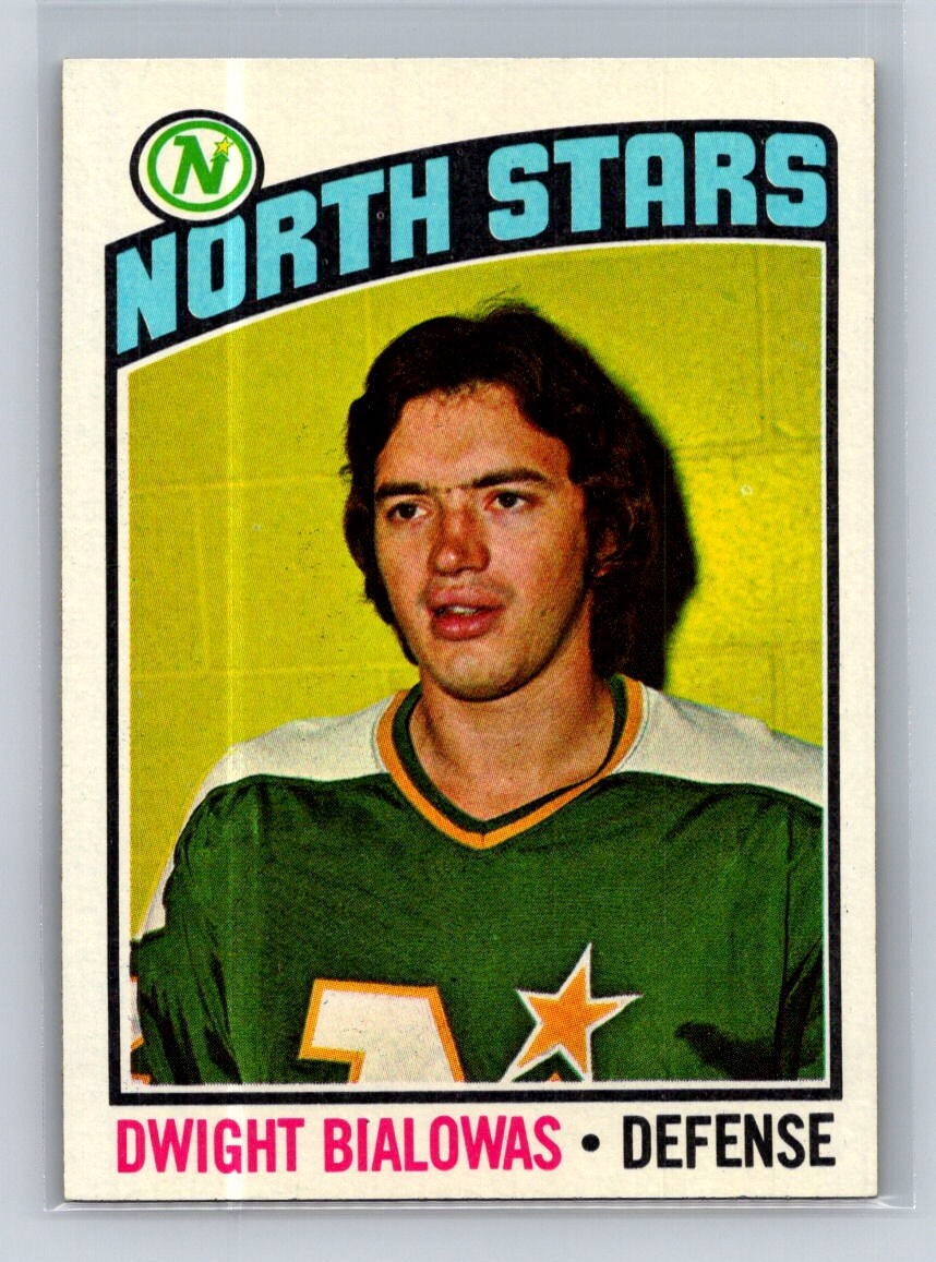 1976-77 Topps Hockey Card Dwight Bialowas Minnesota North Stars #198 | eBay