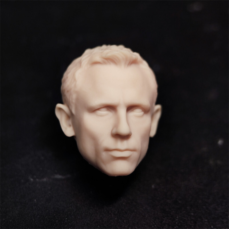 Custom 1/12 Scale The Bond Daniel Craig Head Sculpt Unpainted Fit 6" ML ...