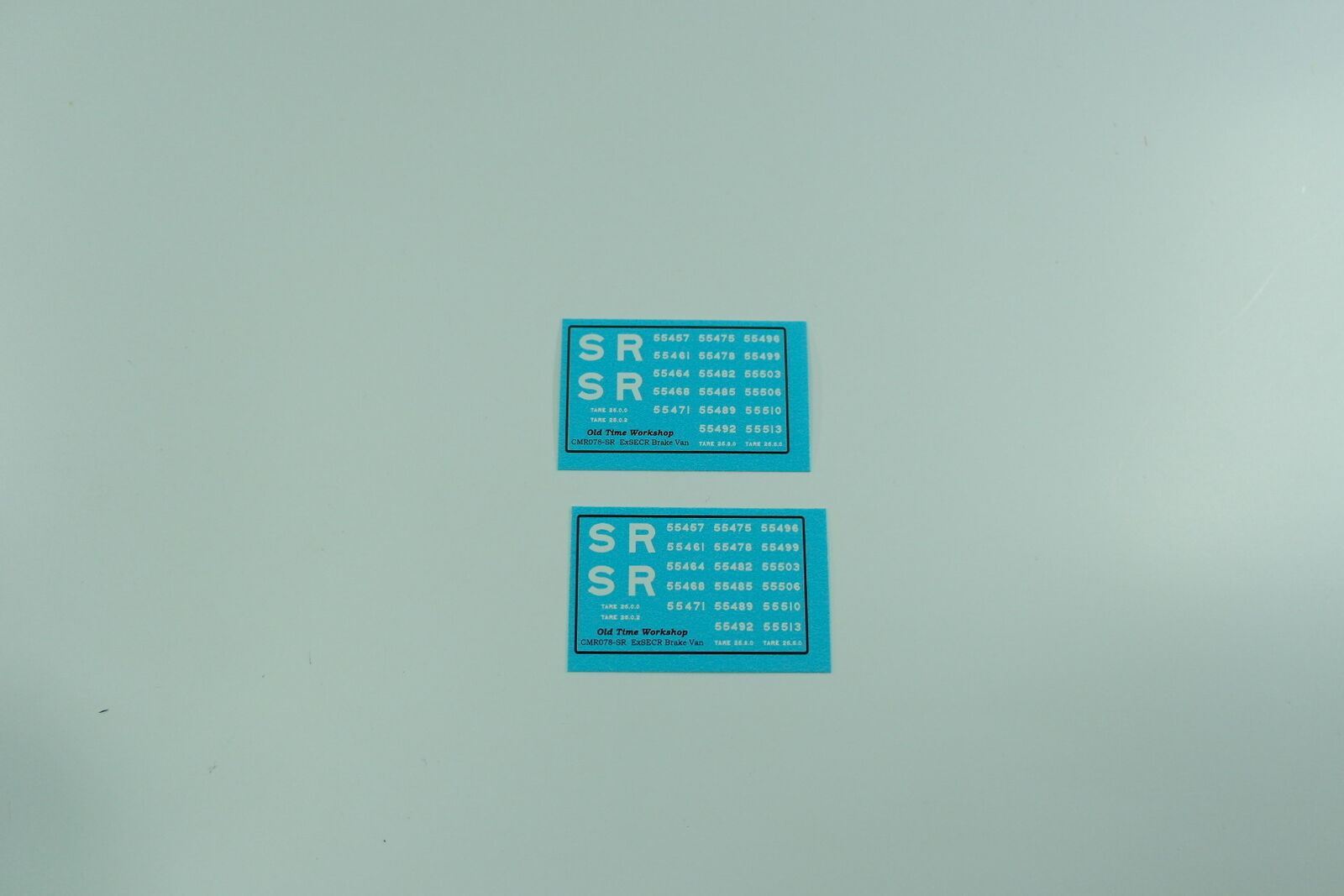 ex-SECR brake vans (SR livery) Old Time Workshop decals CMR078-SR | eBay