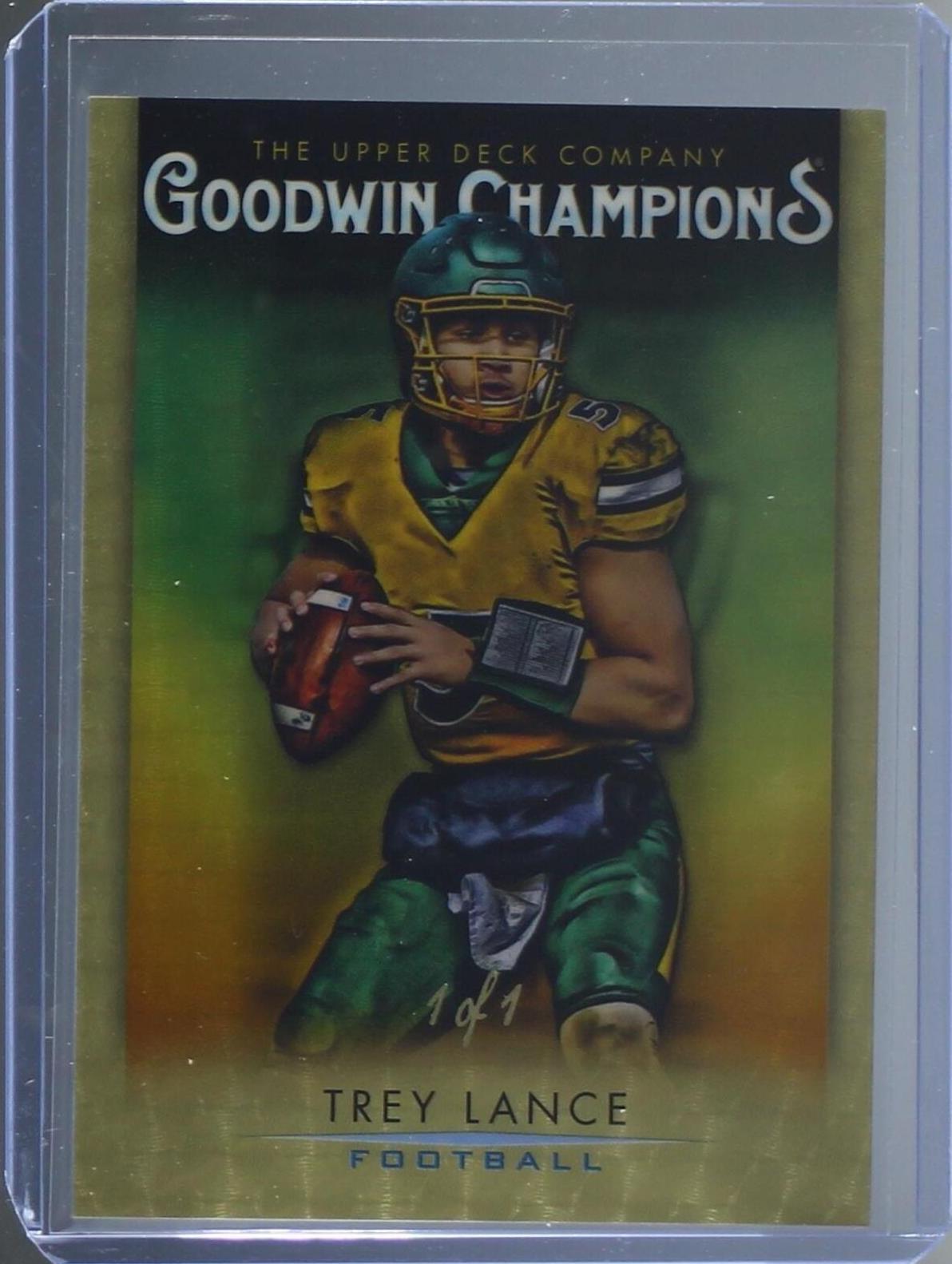 2021 Upper Deck Goodwin Champions - Platinum Extended Trey Lance #LA ...