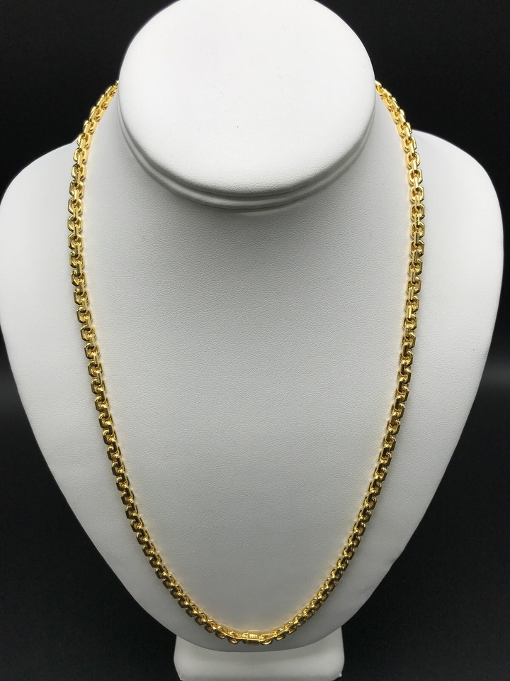 9999 24k Gold Solid Anchor Chain 102 Gram 24 Inch 5mm Width With No ...