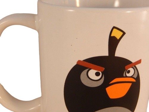 Angry Birds Coffee Mug Cup Black Bird Rovio Entertainment Flawed | eBay